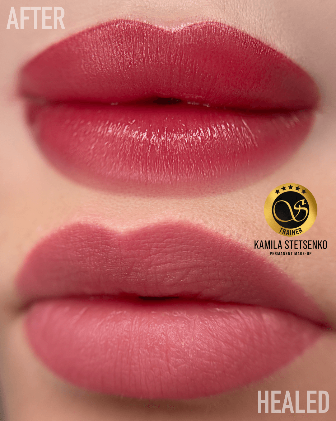 Elegantes Lippen Permanent Make Up Farben Fotos